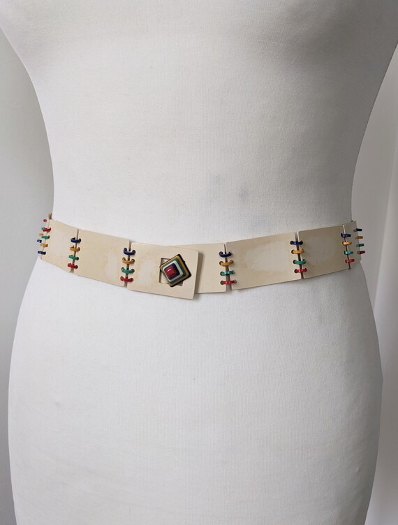 Rare 1930s articulated French plastic belt Art Deco - Gem