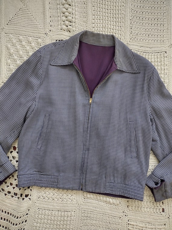 Vintage 1950s Reversible Gabardine Ricky Jacket L XL - Gem