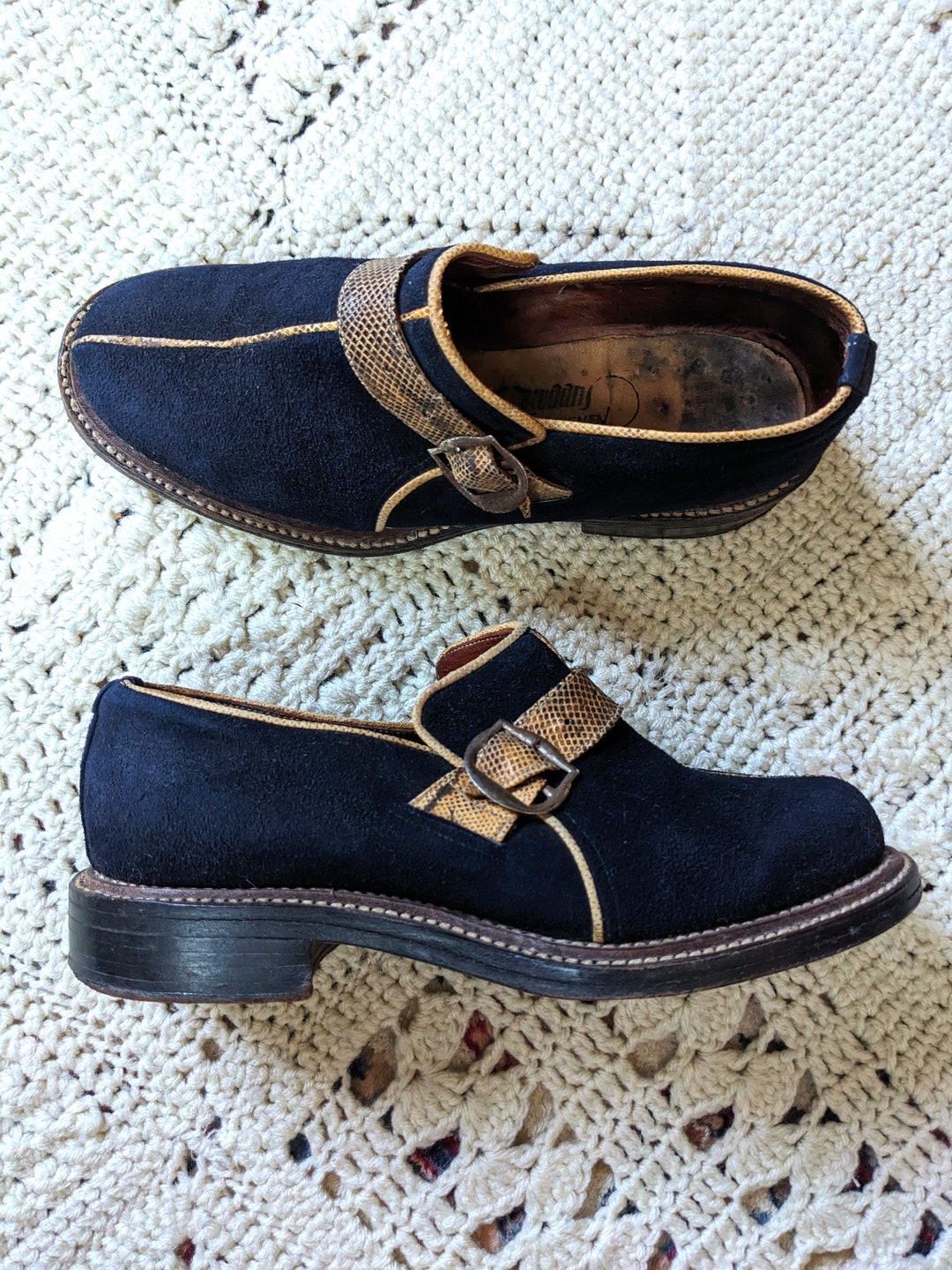 Rare 1930s 1940s Suede Leather German Loafer Shoes 36 - Etsy