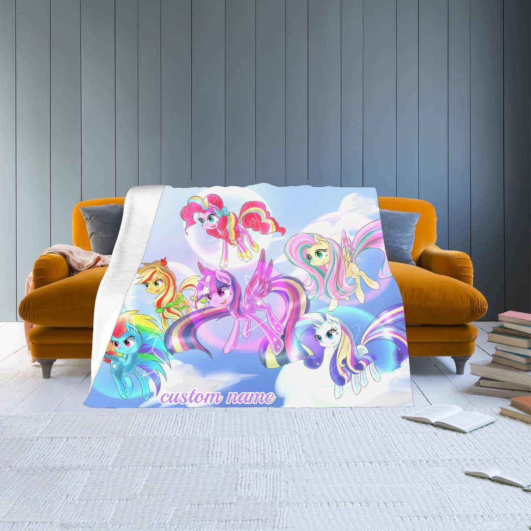 Disney My Little Pony Custom Name Soft Flannel Blanket Throw All ...