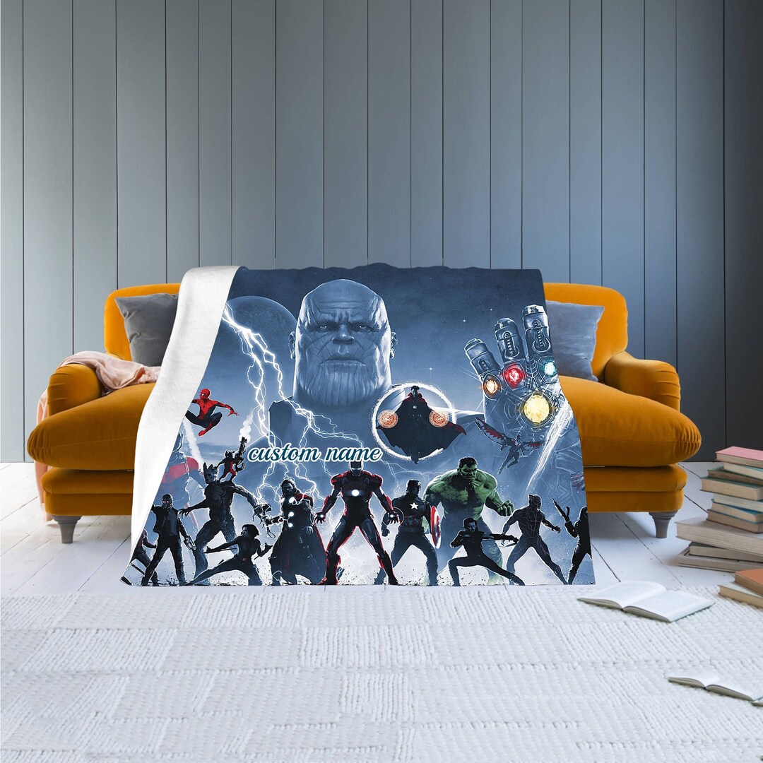 Marvel the Infinity Saga Custom Name Soft Flannel Blanket Throw All ...