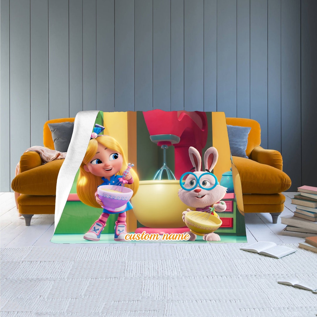 Alice's Wonderland Bakery Custom Name Soft Flannel Blanket Throw All ...