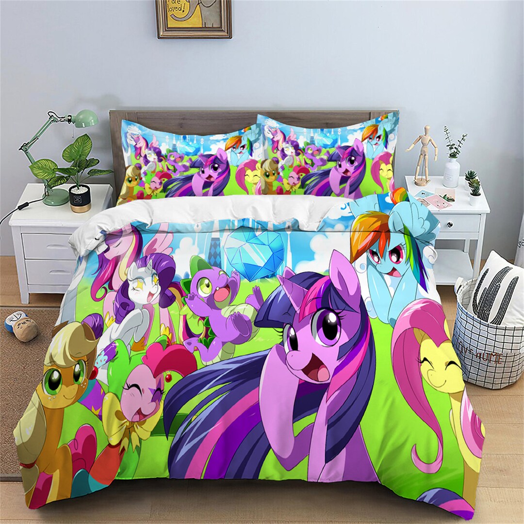 Disney My Little Pony Bedding Three Piece Duvet Cover Set Decoration ...