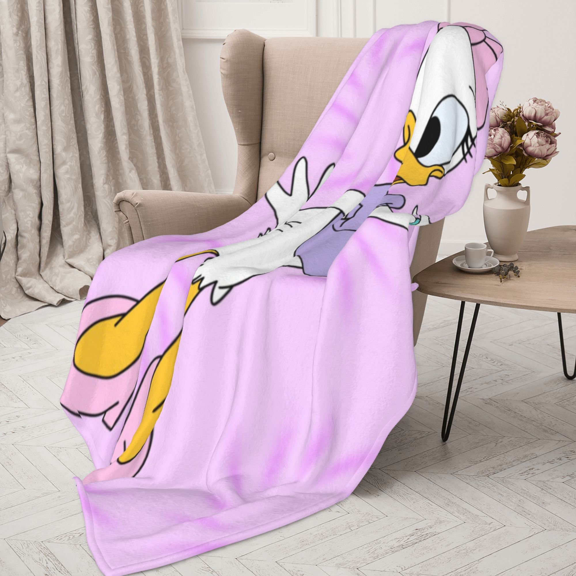 Disney Daisy Duck Nombre personalizado Manta de franela suave - Etsy México