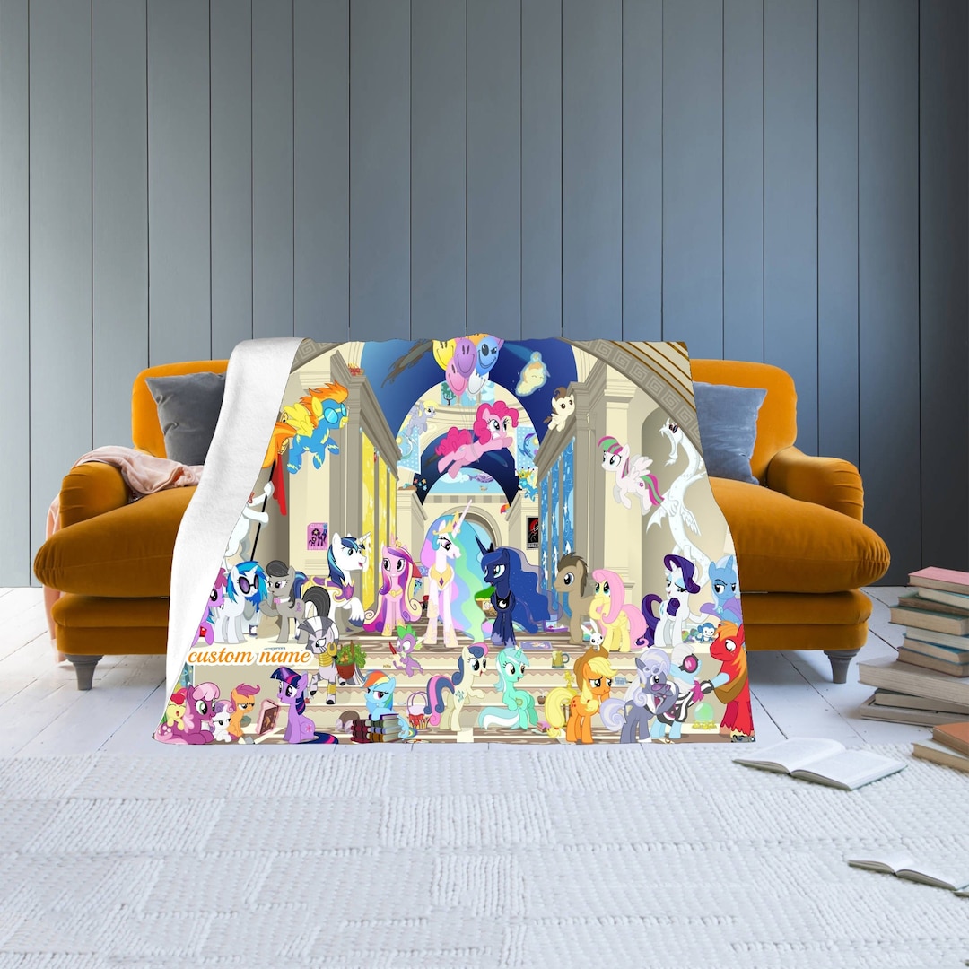 Disney My Little Pony Custom Name Soft Flannel Blanket Throw All ...