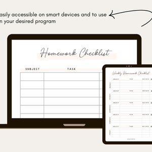 Minimalist Homework Checklist Fillable Homework Planner Printable ...