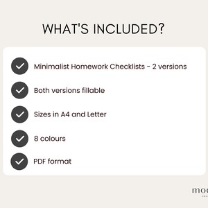 Homework Checklist Printable Student Planner for Students Planner ...