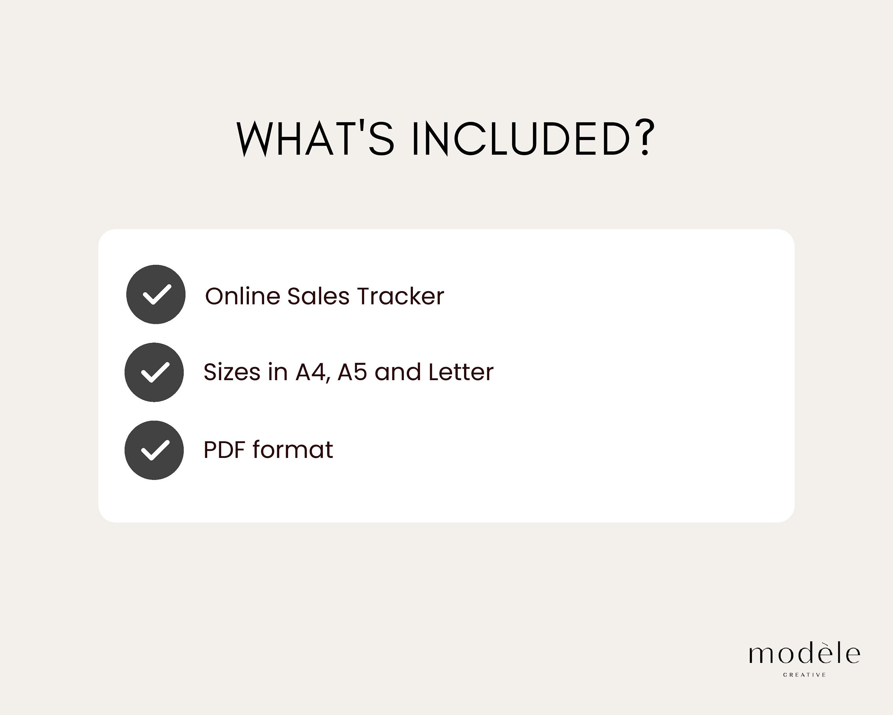 Online Sales Tracker Sales Log Printable Sales Tracking Sheet - Etsy