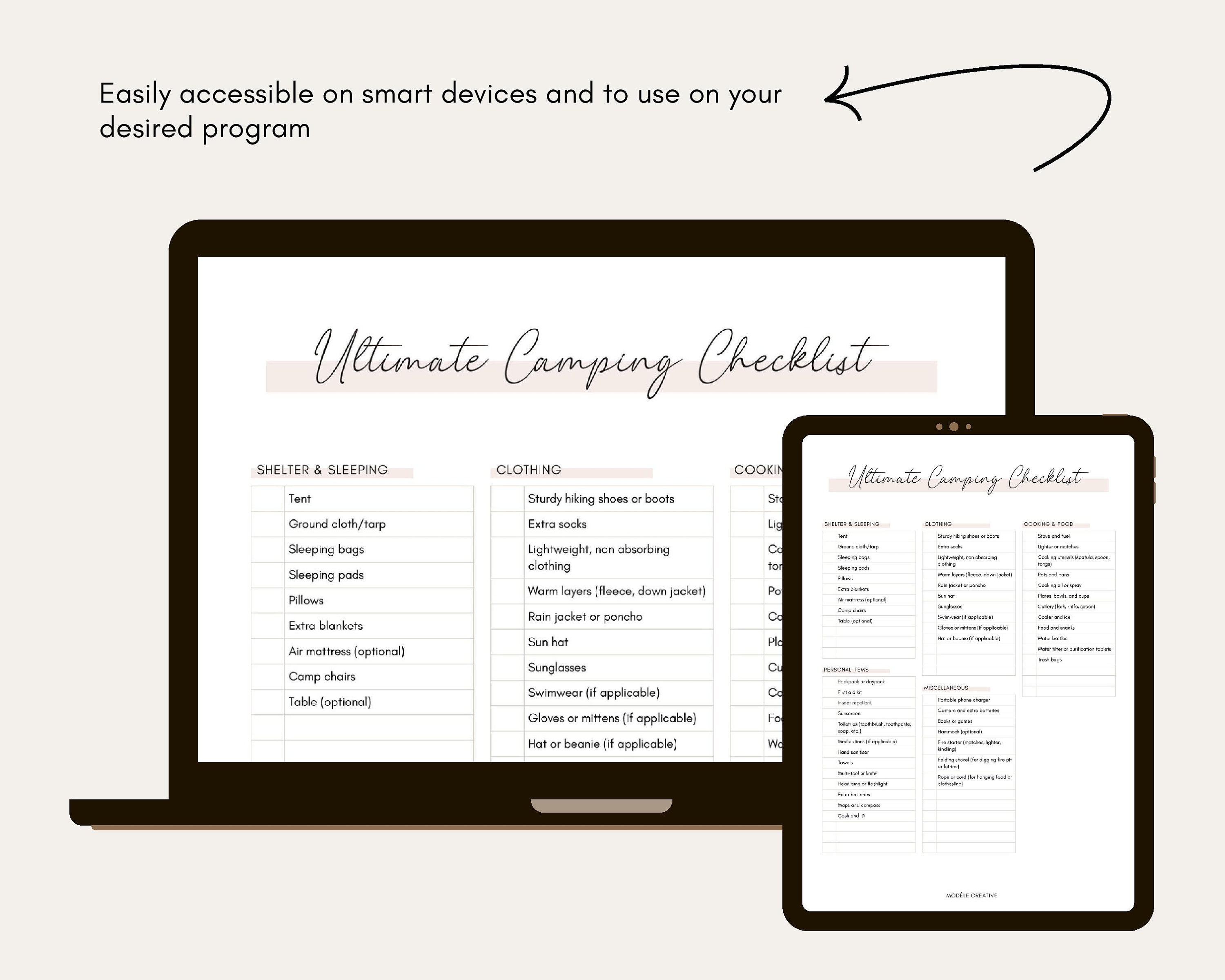 Ultimate Camping Checklist for Camping Planner Printable Packing ...