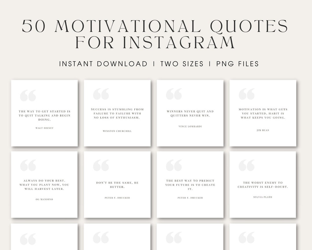 50 Motivational Instagram Posts Social Media Post Ideas Motivational ...