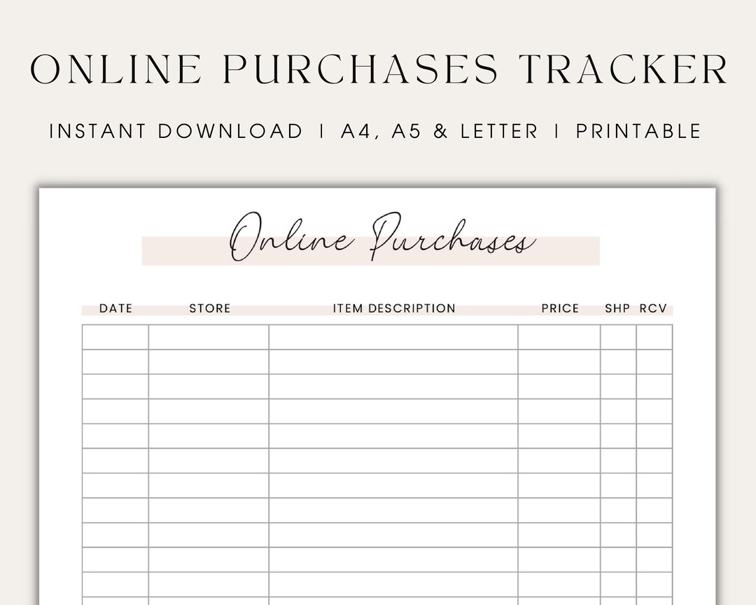 Online Purchases Tracker Website Order Tracking Online Purchases ...