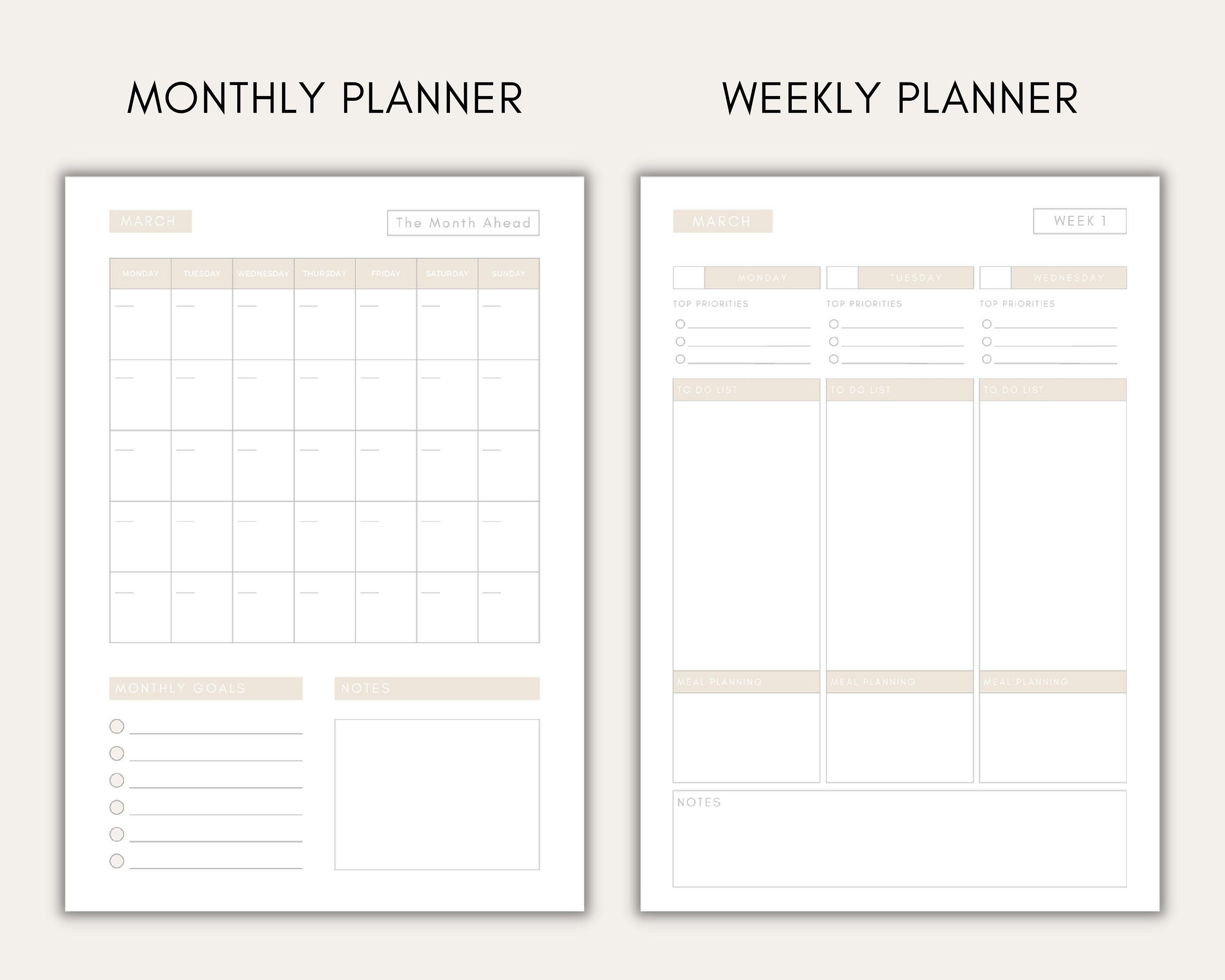 Family Planner Printable Planner for Moms Printable Planner Yearly ...