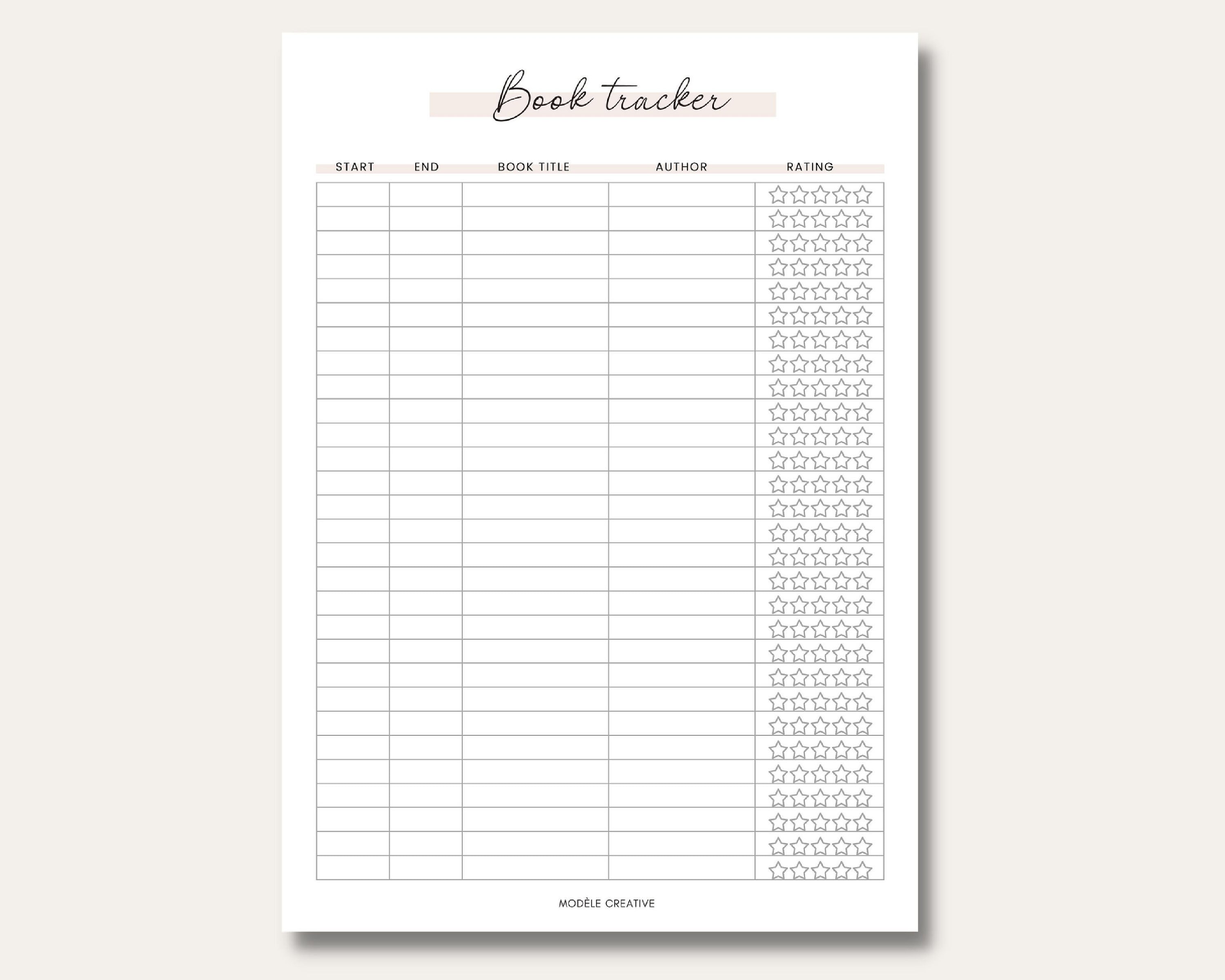 Reading Book Tracker Printable Reading Log Printable Book Challenge ...