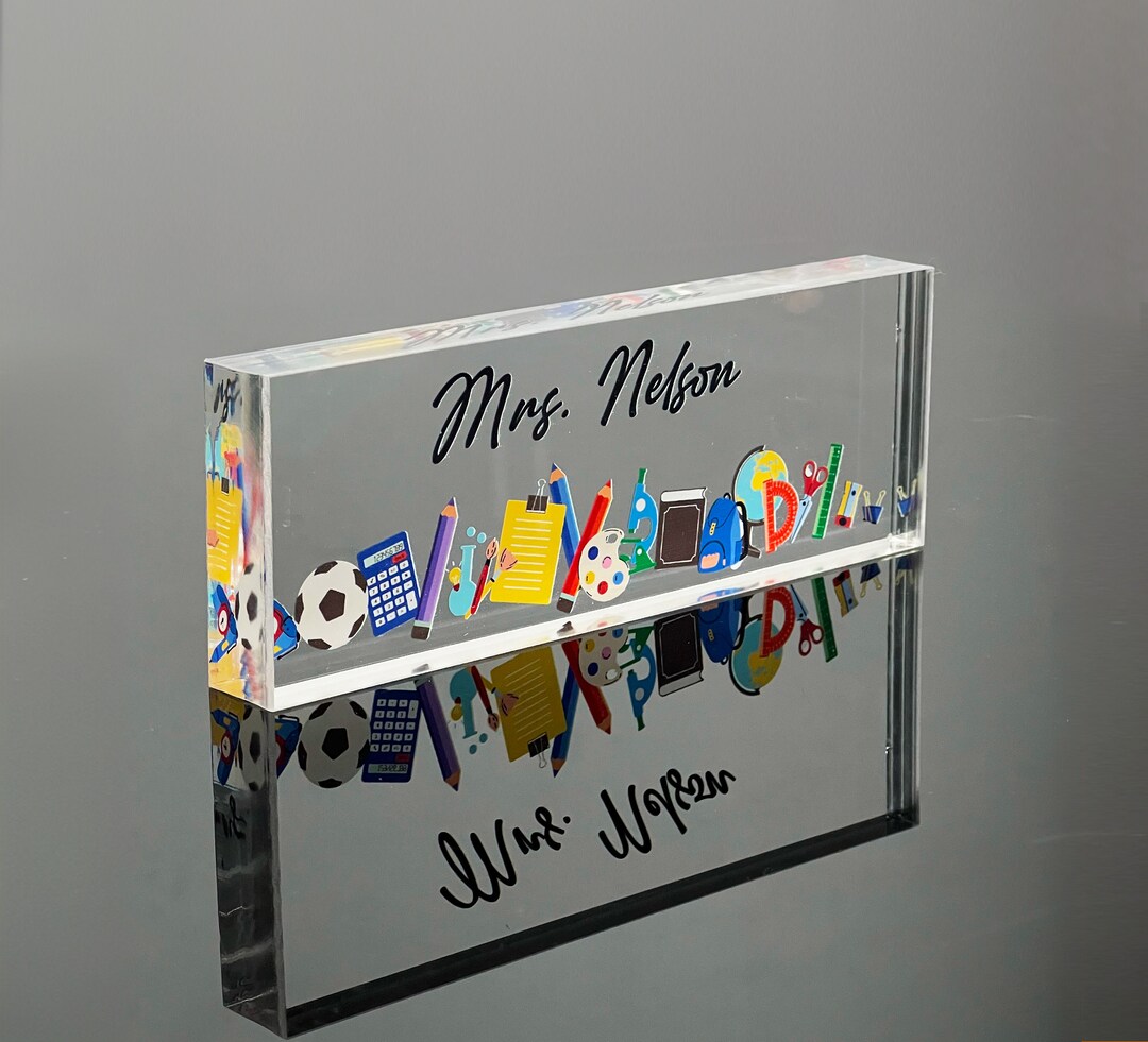 Teacher Back to School Gift, Desk Name Plate , Gift for Teacher - Etsy
