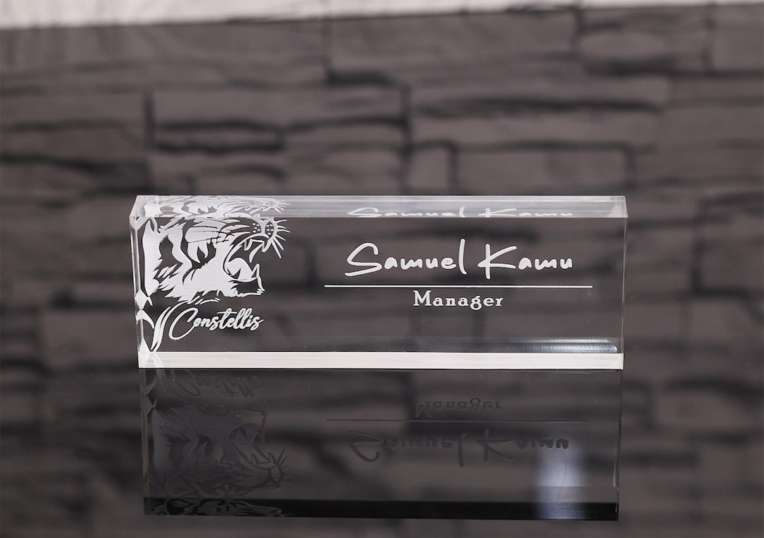 Personalized Desk Plate, Engraved Desk Plate, Office Desk Name Plate ...