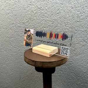 Soundwave Art QR Code | Song Plaque CUSTOM | Sound Wave With QR Code ...