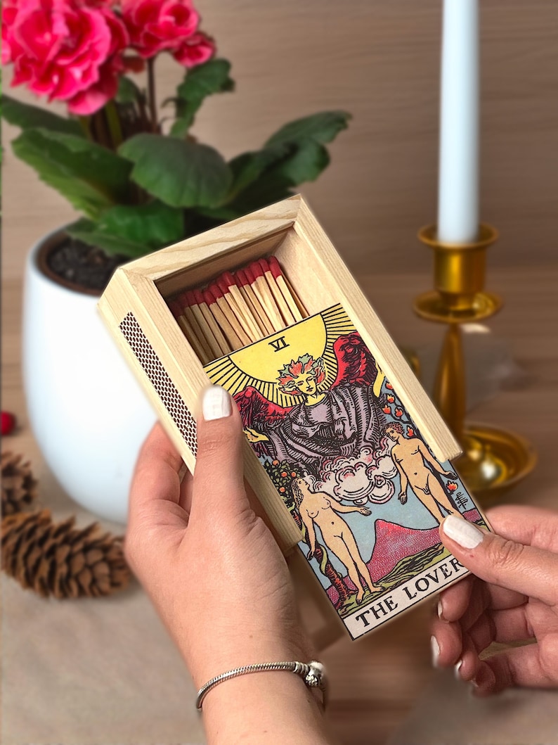 Wooden Matchbox Tarot Matchbox - Etsy