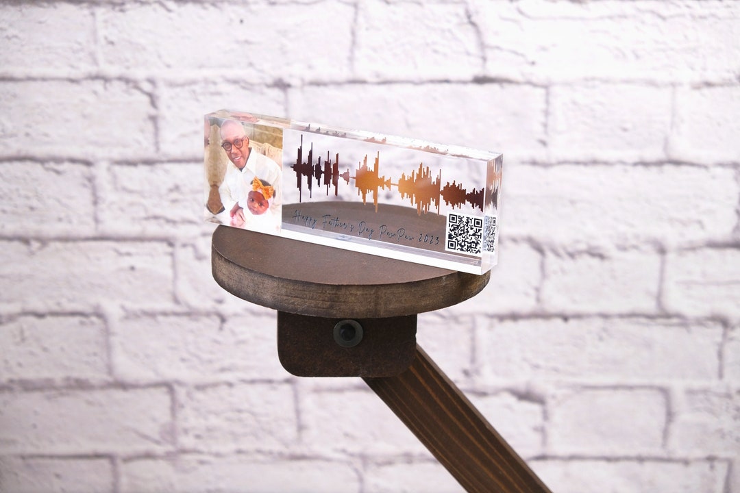 Soundwave Art QR Code Song Plaque CUSTOM Sound Wave With QR Code Dad ...