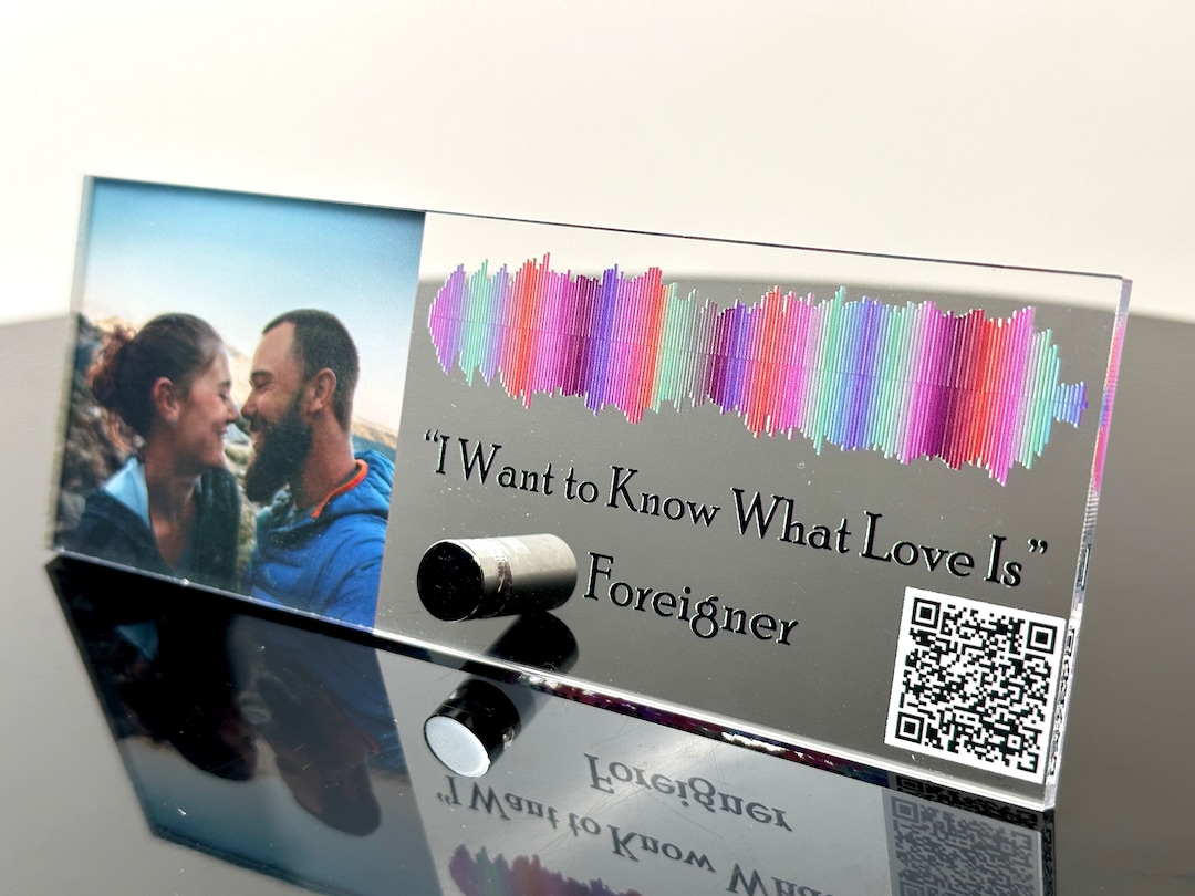 Anniversary Gift | Soundwave Art QR Code | Song Plaque CUSTOM | Sound ...