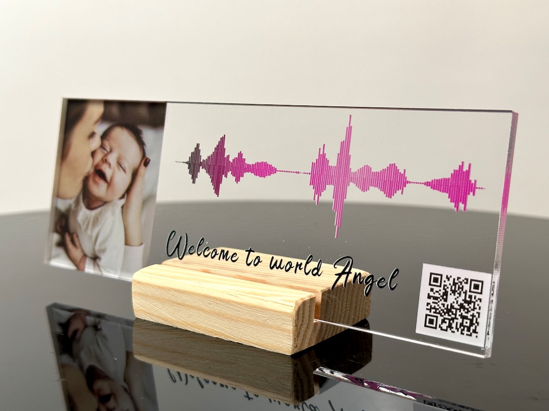 Soundwave Art QR Code | Song Plaque CUSTOM | Sound Wave With QR Code ...