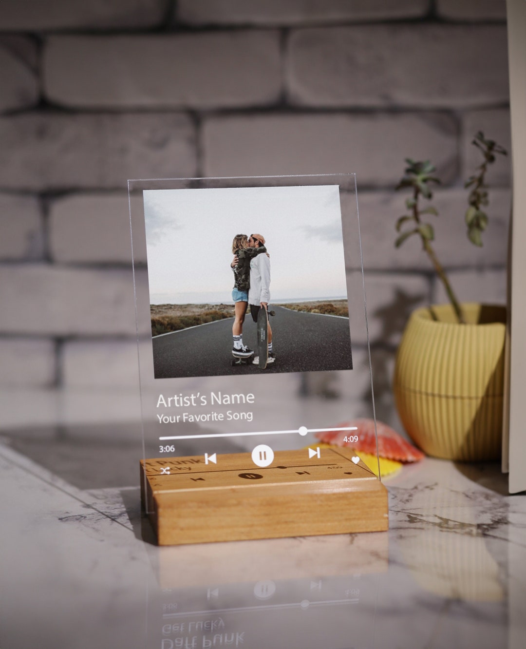 Custom Song Plaque | Personalized Music Plaque With Stand | Print With ...