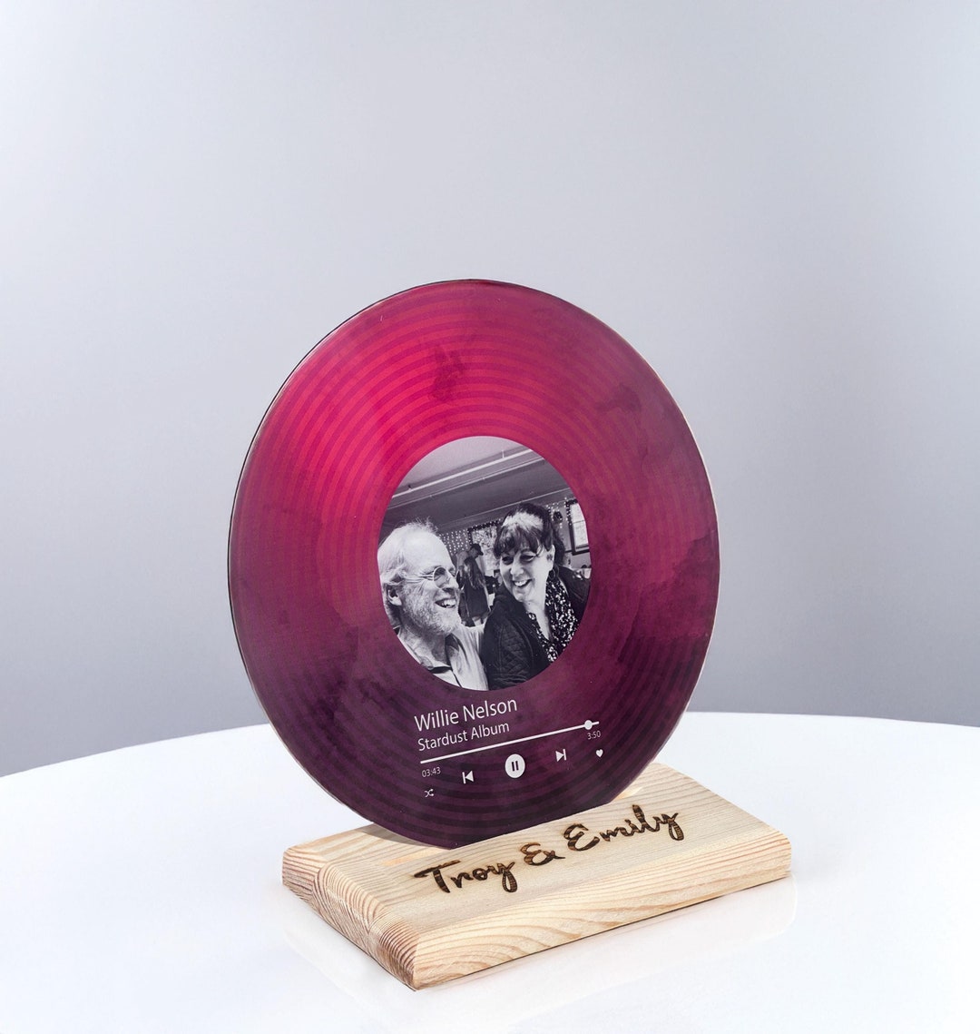PERSONALIZED Vinyl Record With Photo Acrylic Song Plaque Gift for ...