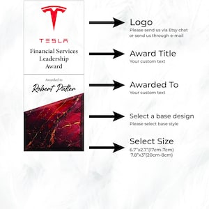 Personalized Corporate Trophy Award, Company Memorial Plaque, Custom ...