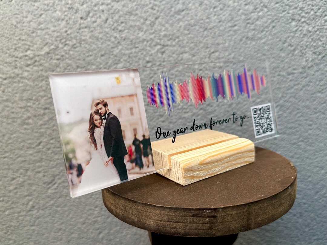 Soundwave Art QR Code Song Plaque CUSTOM Sound Wave With QR Code ...