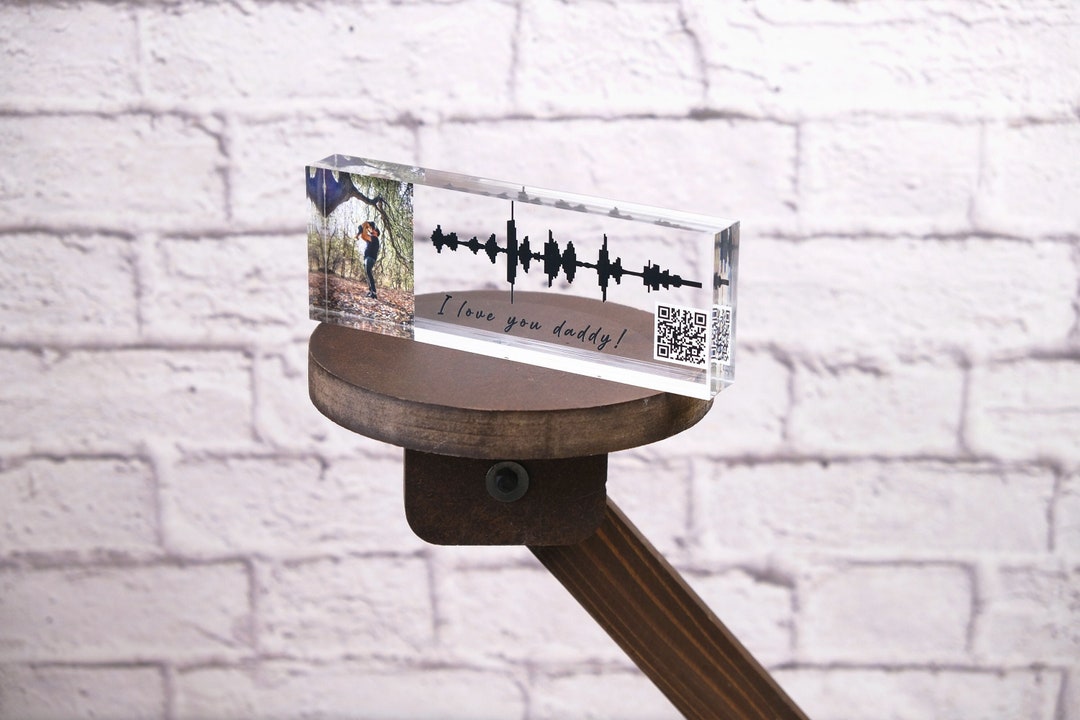 Soundwave Art QR Code Song Plaque CUSTOM Sound Wave With QR Code Dad ...