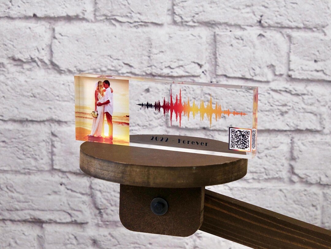 Soundwave Art QR Code | Song Plaque CUSTOM | Sound Wave With QR Code ...