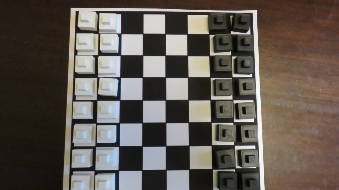 Checkers 3D Printing B&W - Etsy