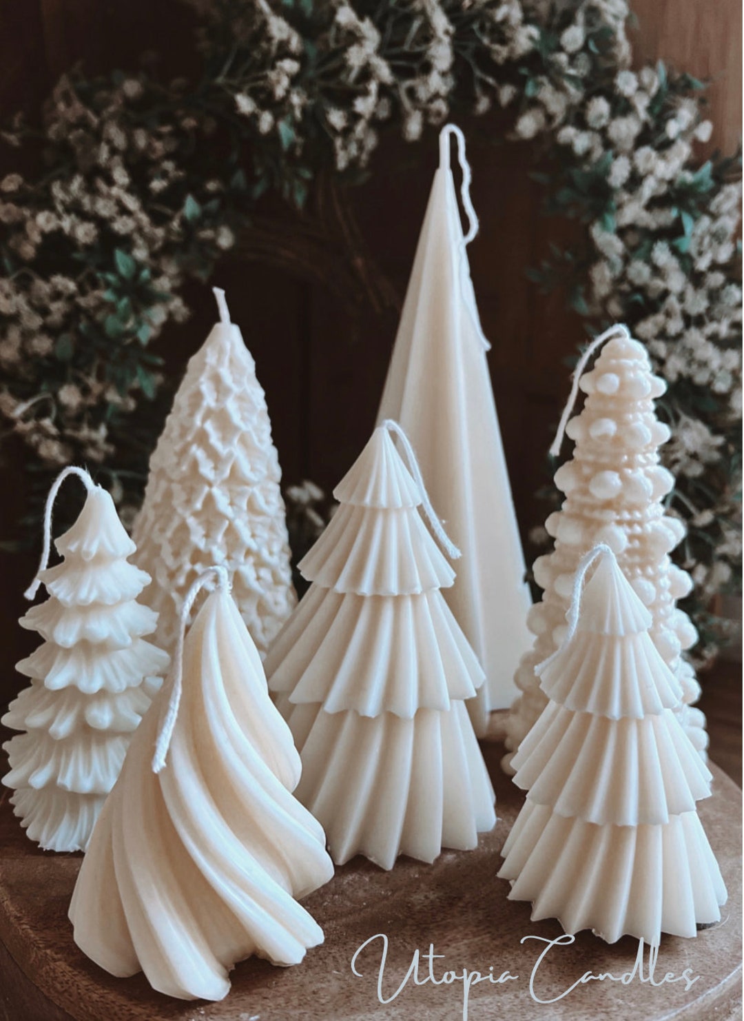 Christmas Tree Candles Handmade Candles Decor Trees Ornaments Soy Wax ...