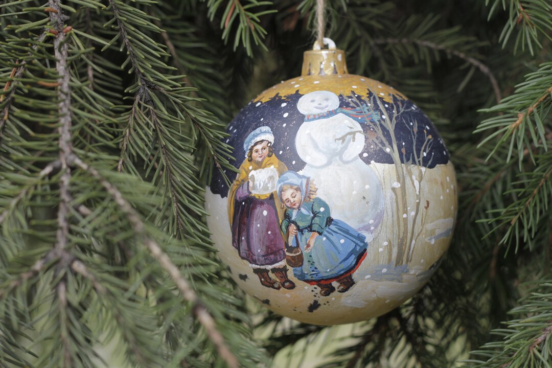Hand Painted Christmas Ball D100mm - Etsy