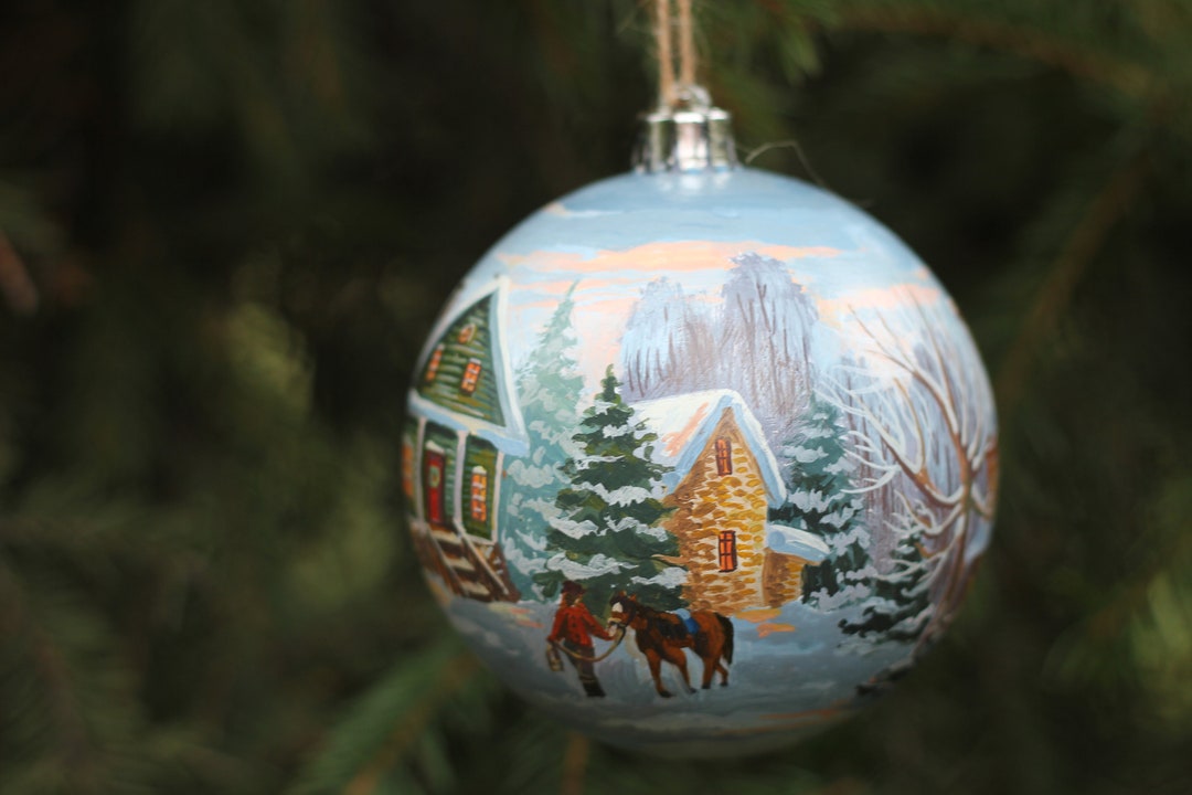 Hand-painted Christmas Ball - Etsy