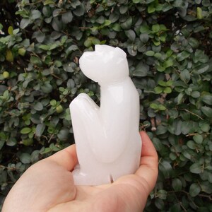 Funny Jade Crystal Healing White Monkey Statue Carving Carved, Crystal ...