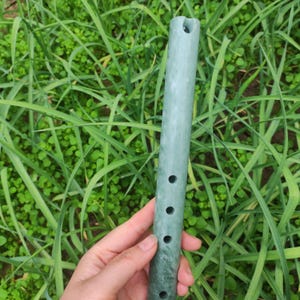 Exquisite Green Jade Flute - Handcrafted Traditional Chinese Musical ...