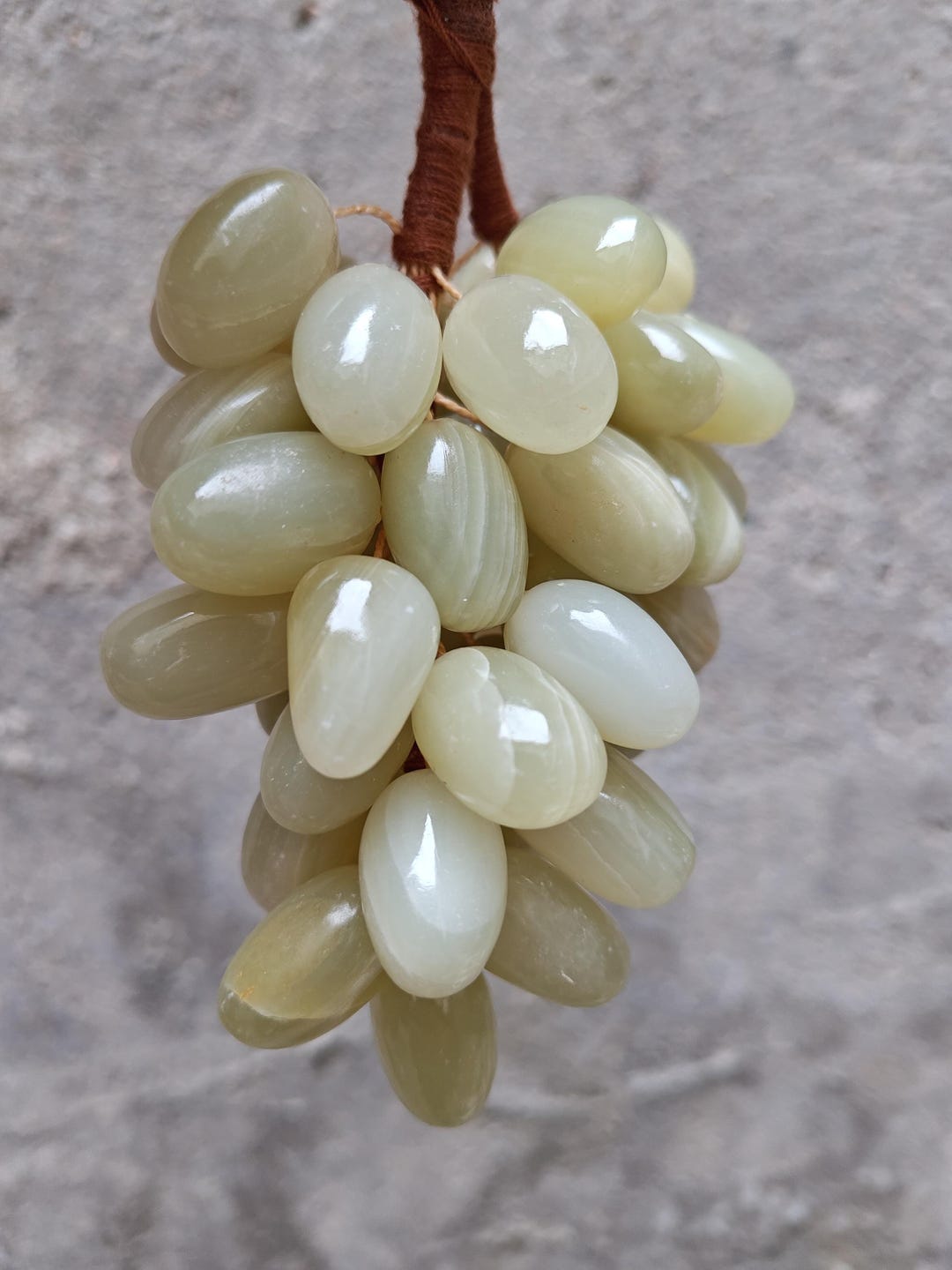 White Decorative Stone Grape, Natural Marble Grape, Home Decor, Onyx ...
