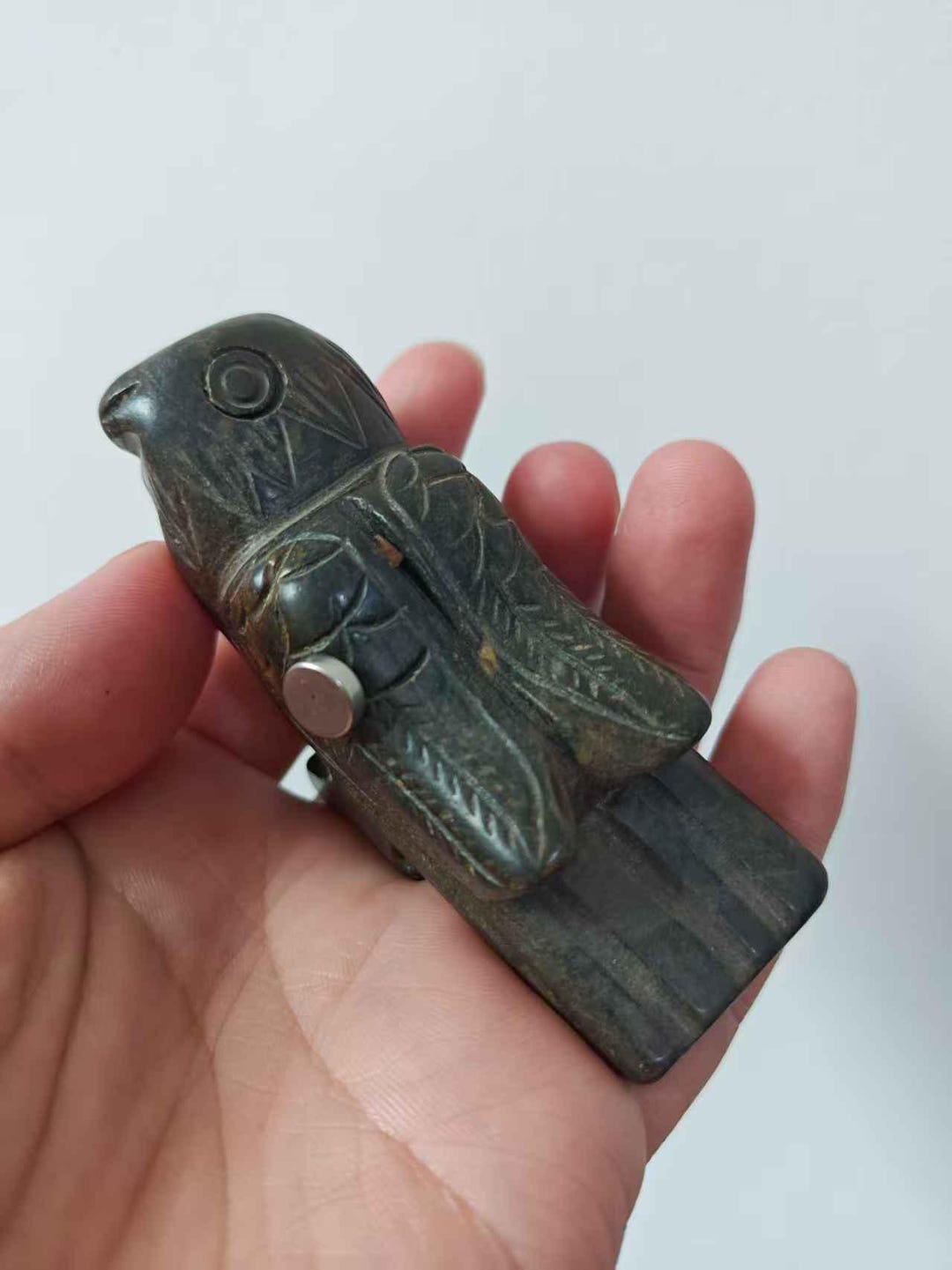 Tibet Meteorite Iron Bird Ornaments,blessing Magnet Glaze Bagua Feng ...