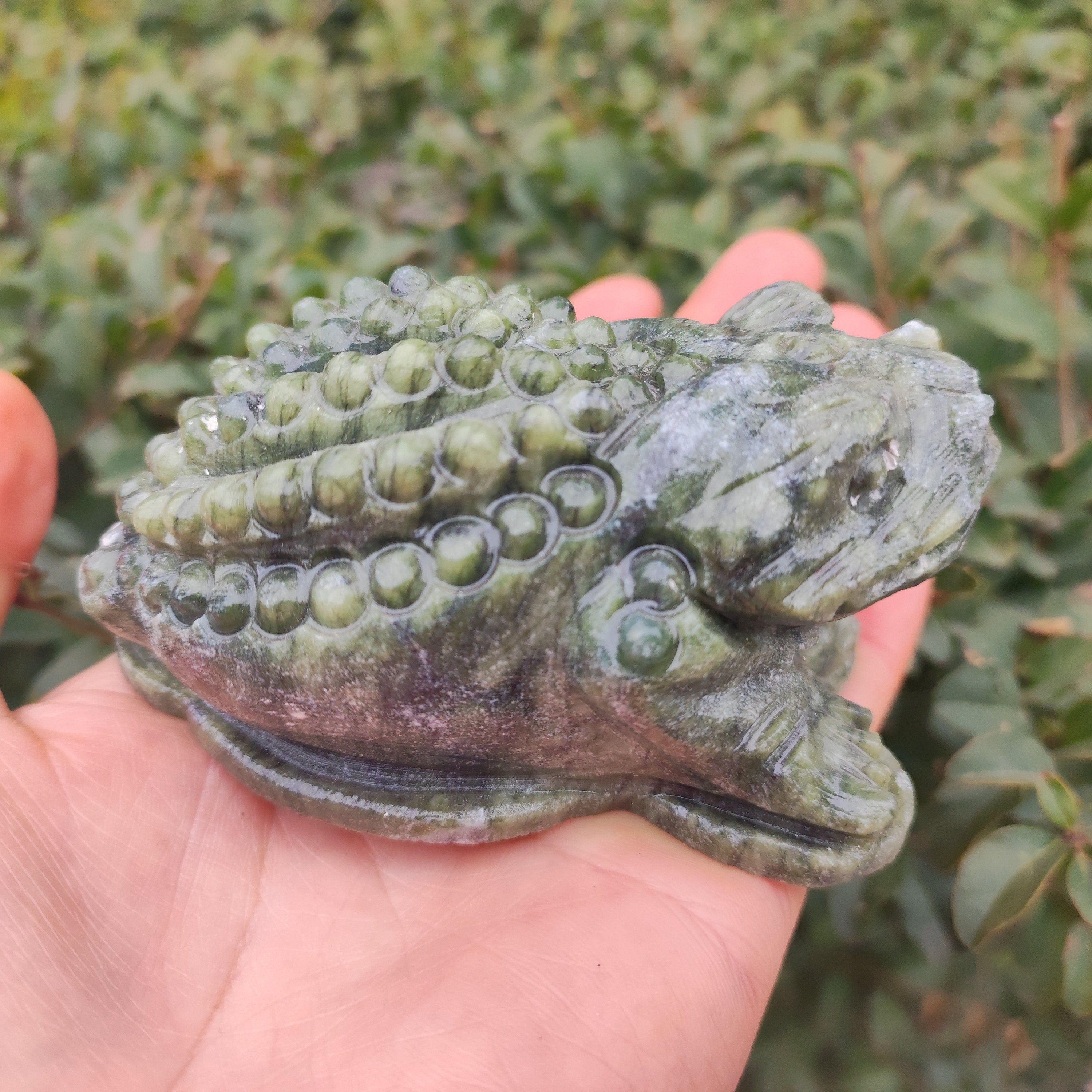 Get 1 Crystal Natural Green Jade Money Toad Statue Feng Shui Fortune ...