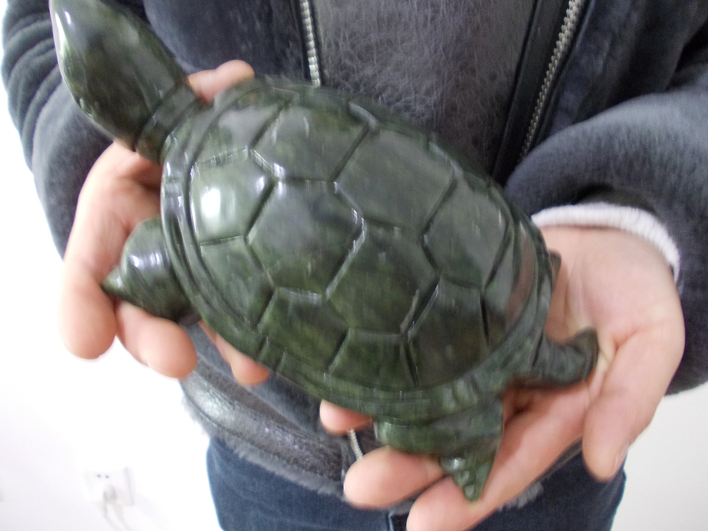 Funnt Jade Crystal Healing Green Jade Turtle Carving Carved,crystal ...