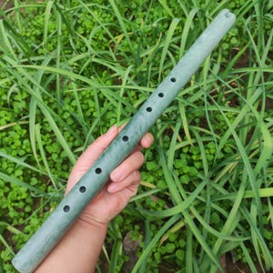 Exquisite Green Jade Flute - Handcrafted Traditional Chinese Musical ...