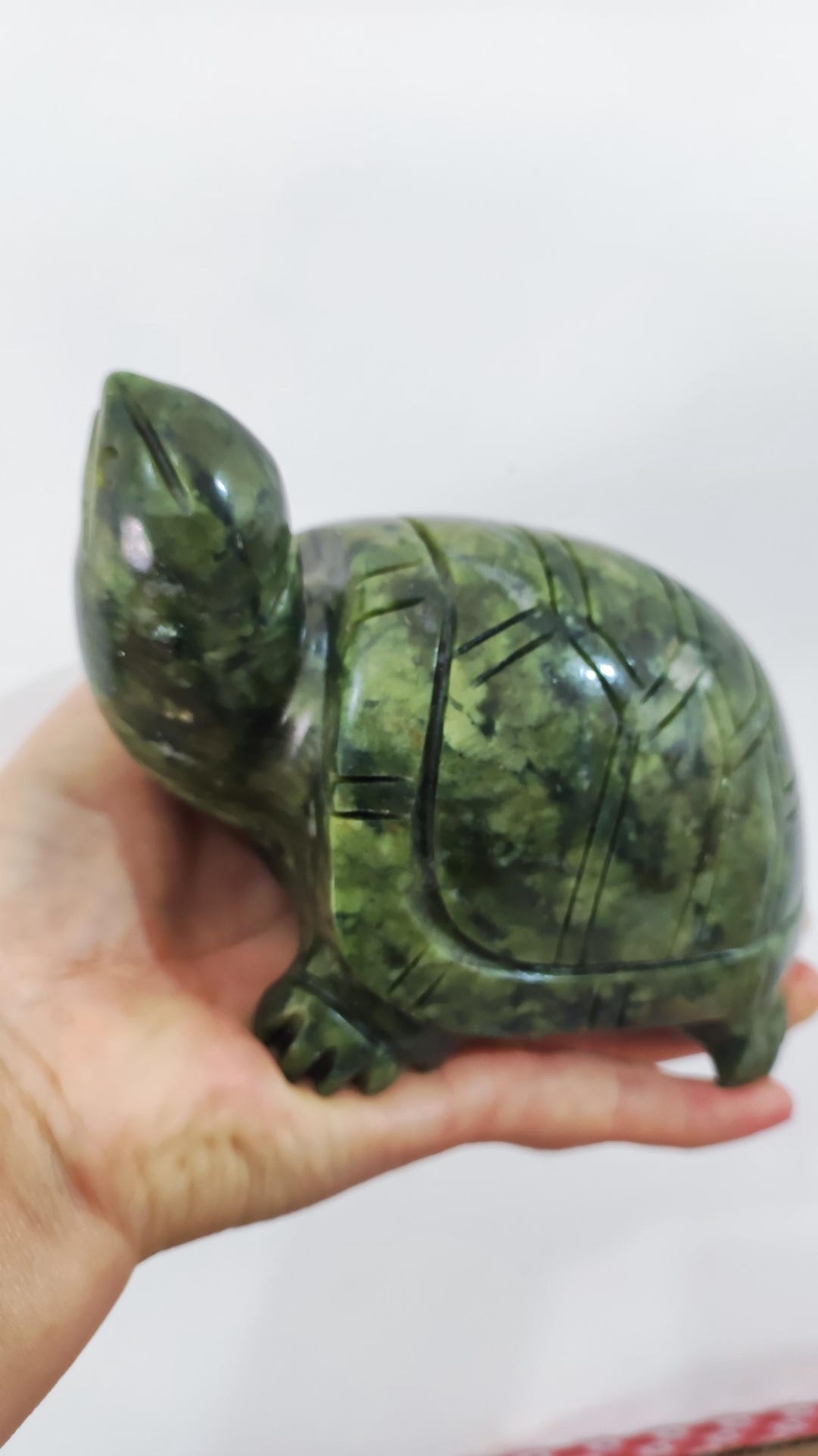 Get 1 Piece Funny Jade Crystal Healing Fine Green Jade Turtle Statue Carved,crystal ,handmade ...