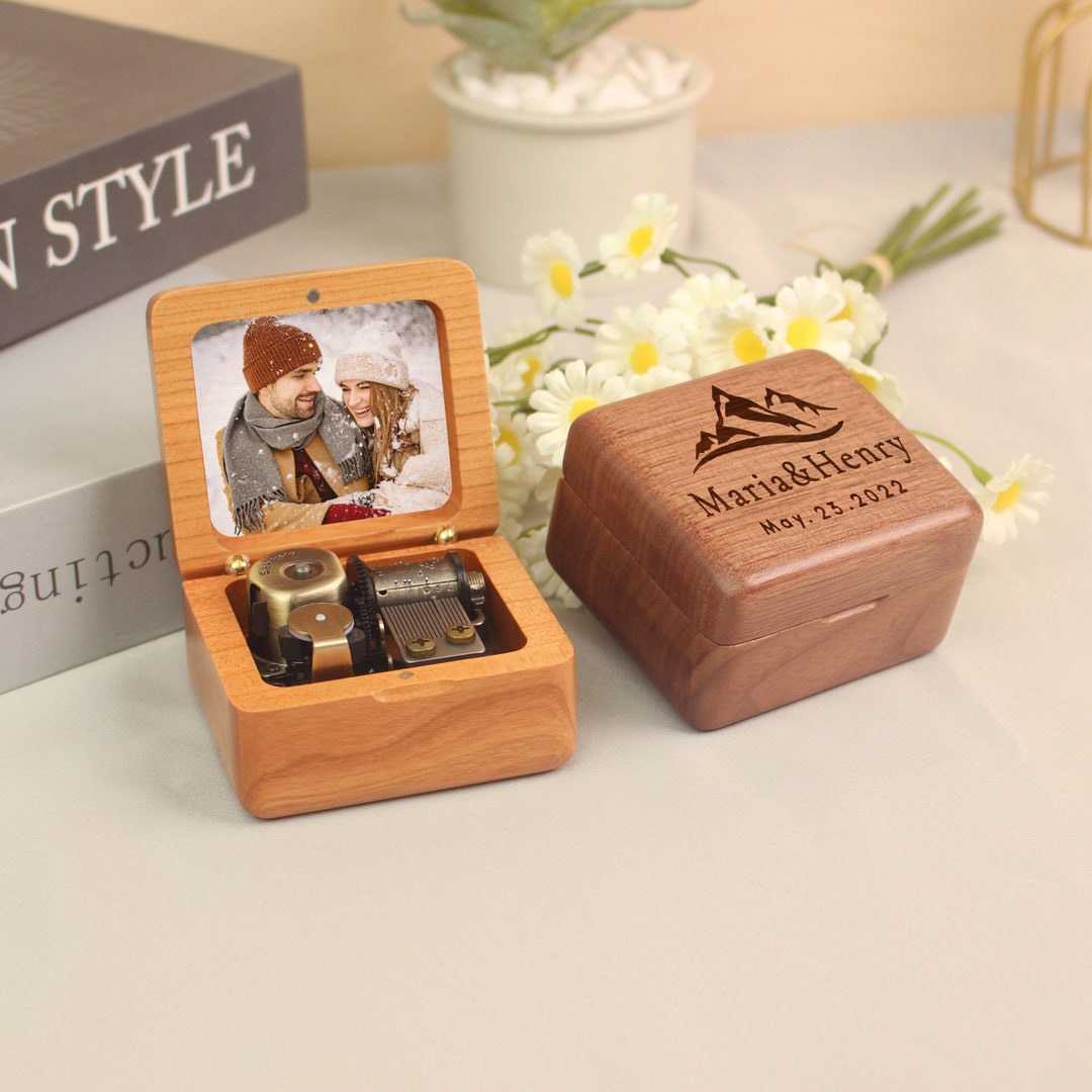 Custom Enrgaving Music Box, Solid Wood Sankyo Music Box, Healing Gift ...