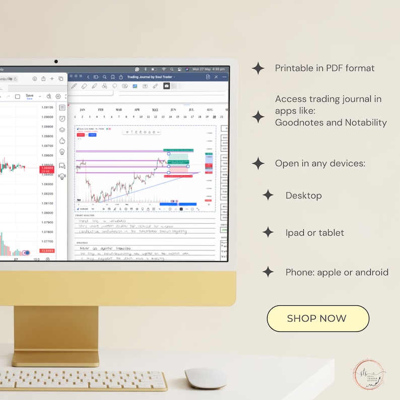 365 Days Digital Trading Journal, Minimal and Undated Journal, Daily ...