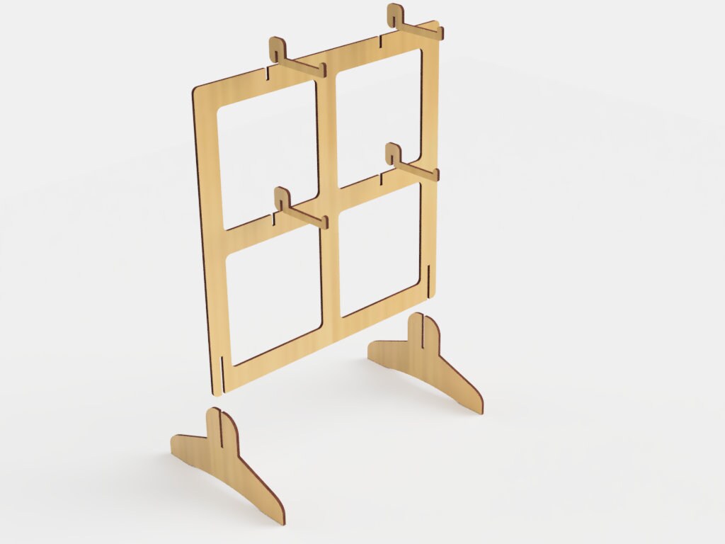 Laser Cut Template Key Chain Stand Kit Minimalist Key Chain Holder ...