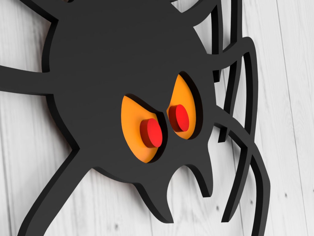 Laser Cut Set Spider Hanging Door Sign or Wall Sign, Wooden Toys, for ...