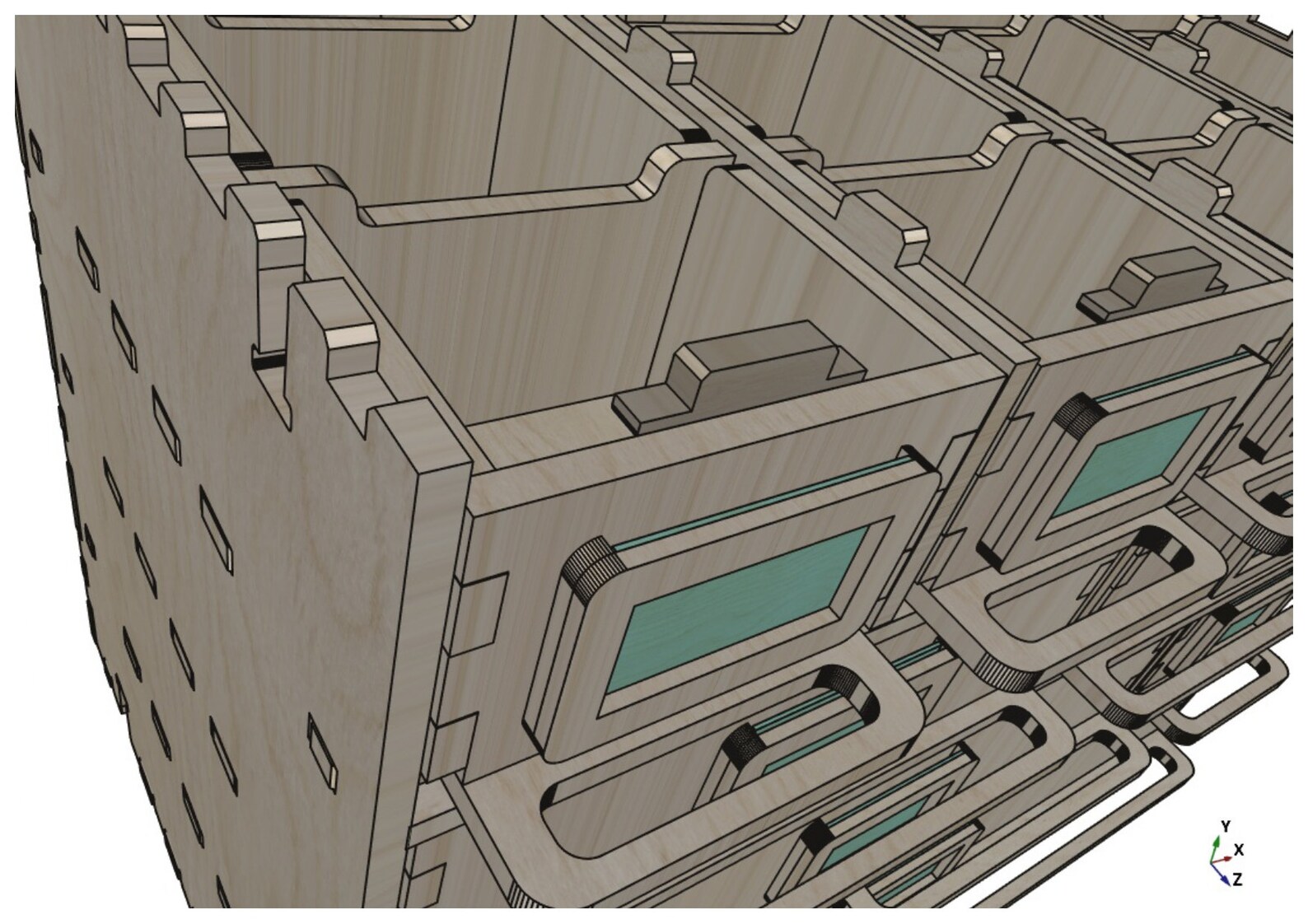Laser Cut Modular Organizer Transformer With Drawer, for Storage Tool ...