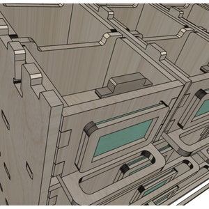 Laser Cut Modular Organizer Transformer With Drawer, for Storage Tool ...