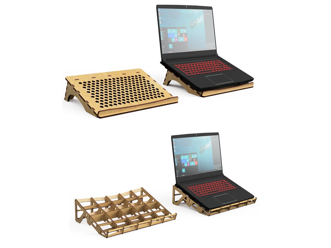Set of 10 Laser Cut Laptop Stand Templates Variety Pack Adjustable ...