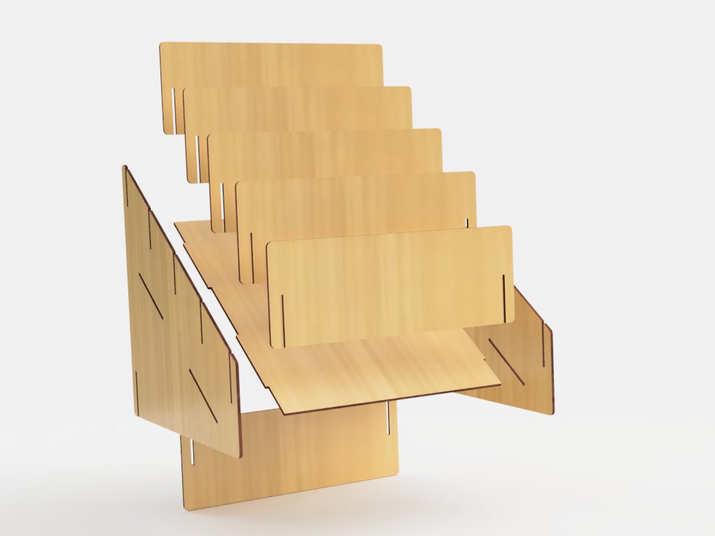 Laser Cut 4 Tier Display Case 3 Sizes - Shop Showcase for Promotional ...